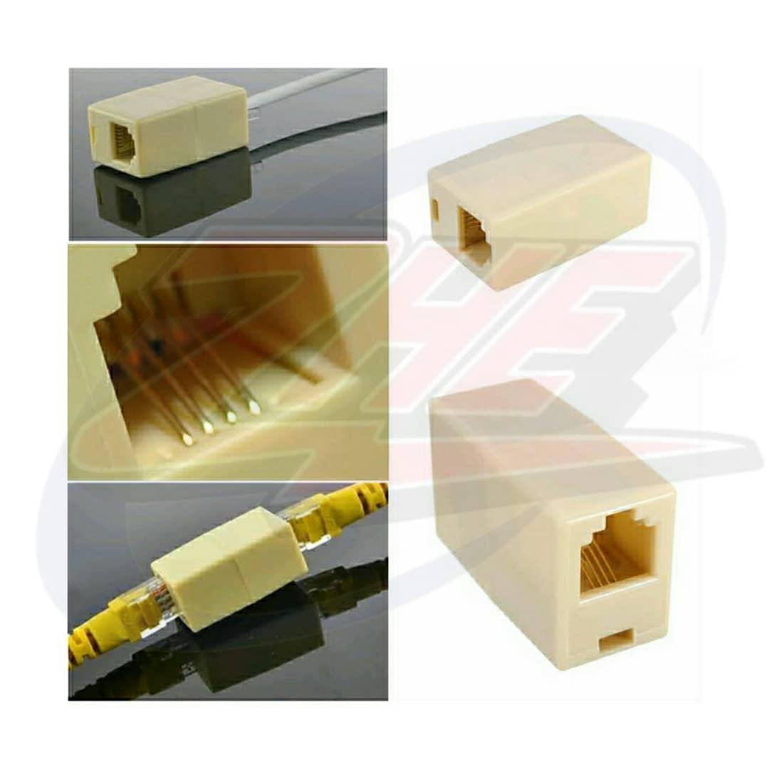 RJ11 RJ45 STRAIGHT COUPLER EXTENSION INLINE COUPLERS FEMALE TO FEMALE ...