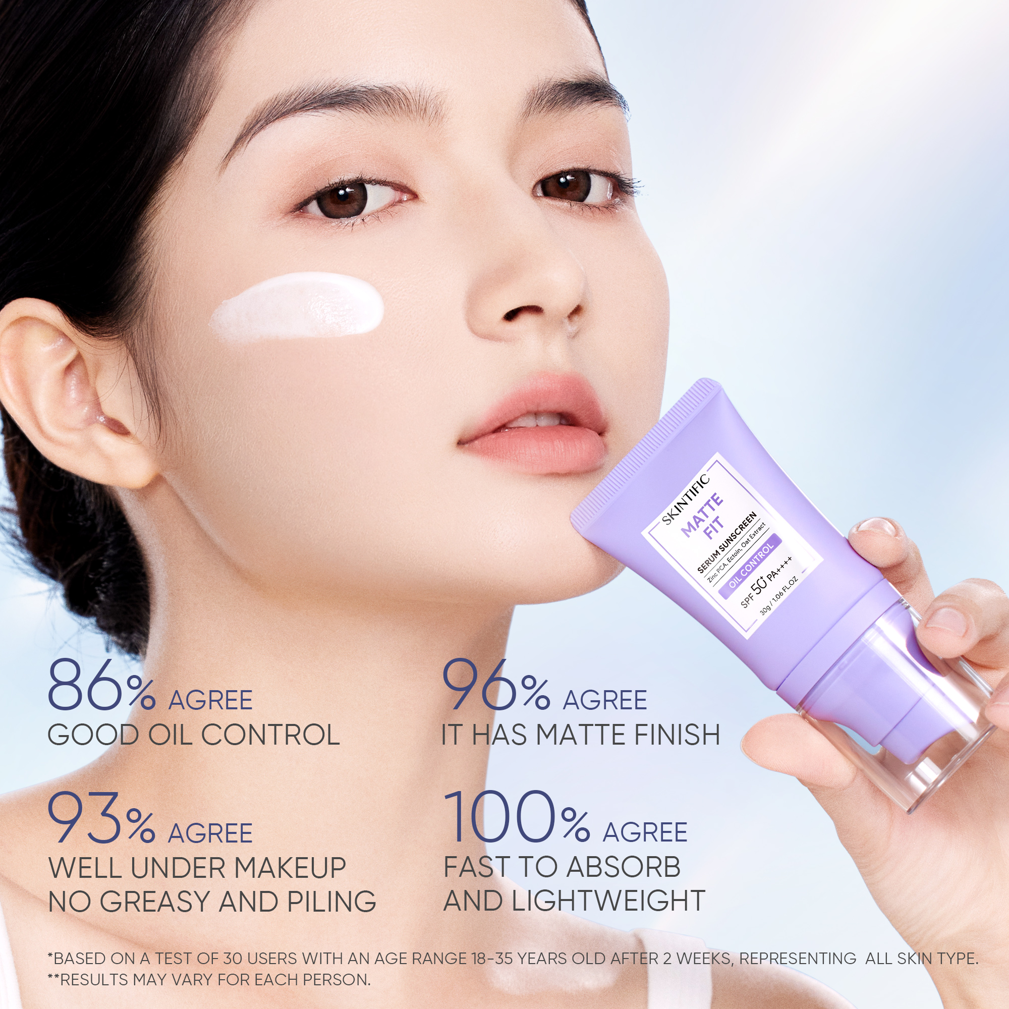 【Ship from Sarawak】[New Launch] SKINTIFIC Matte Fit Serum Sunscreen 30g ...