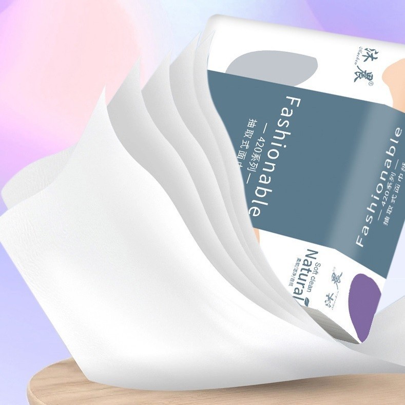 Soft Facial Tissue Paper Pack Tisu Paper Non-fluorescent Tissue 5ply ...