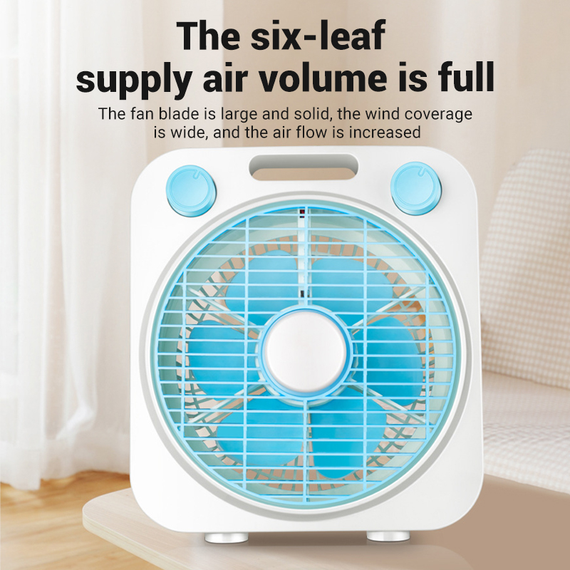 Desk Fan Portable Electric Fan Desktop Silent Square Electric Fan ...