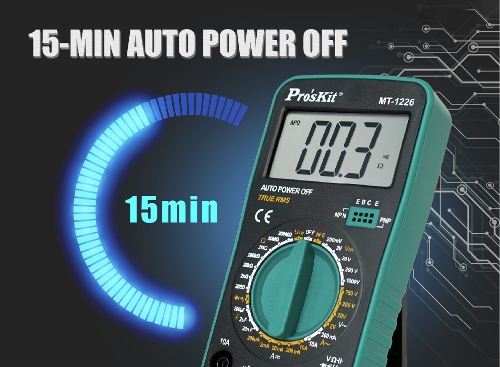 MT-1226 3-1/2 TAIWAN PROS'KIT True-RMS Digital Multimeter | Shopee Malaysia