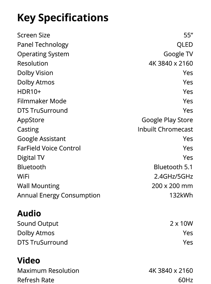 PRISM+ Q55 Ultra 4K QLED Google TV 55 inch Quantum Colors | Shopee Malaysia