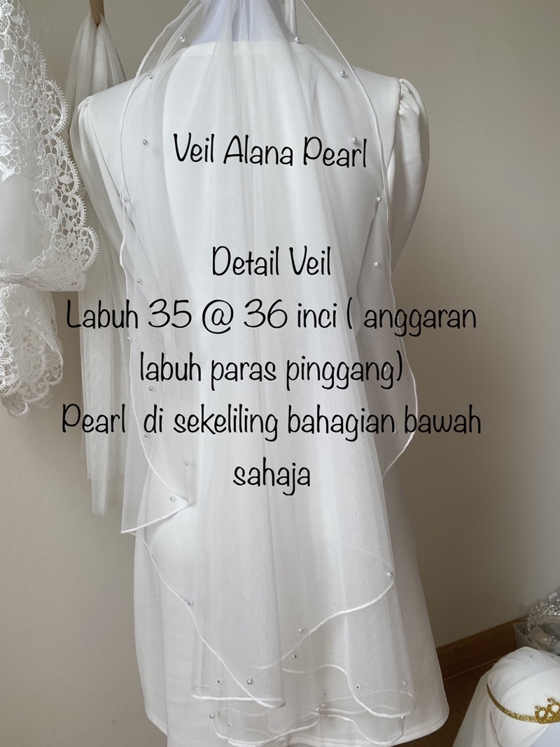 Veil NIKAH OFFWHITE Bridal veil Wedding veil Nikah tunang Malaysia ...
