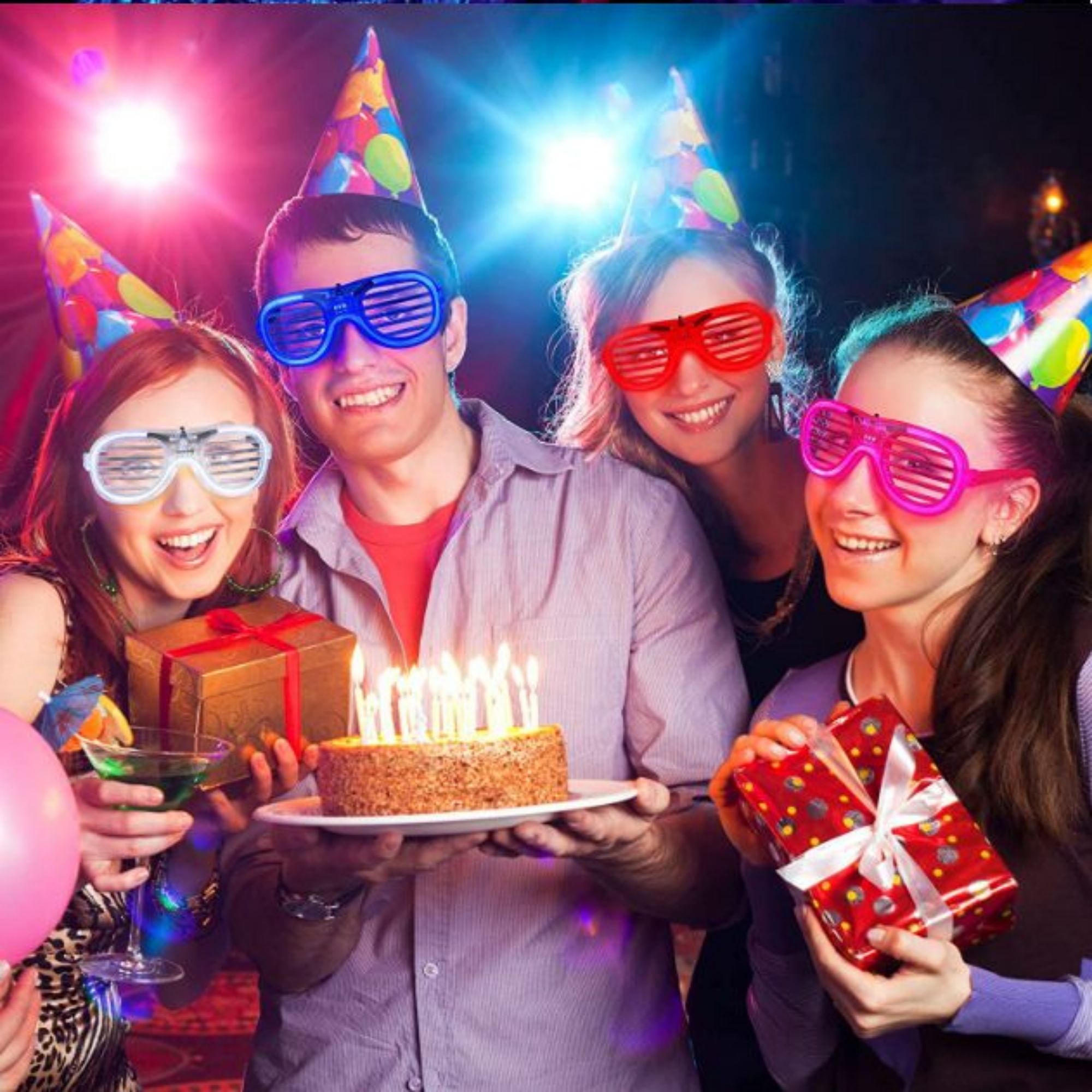 Party Led Light Glasses Glow Glasses Glow in the Dark Party Party Pack ...