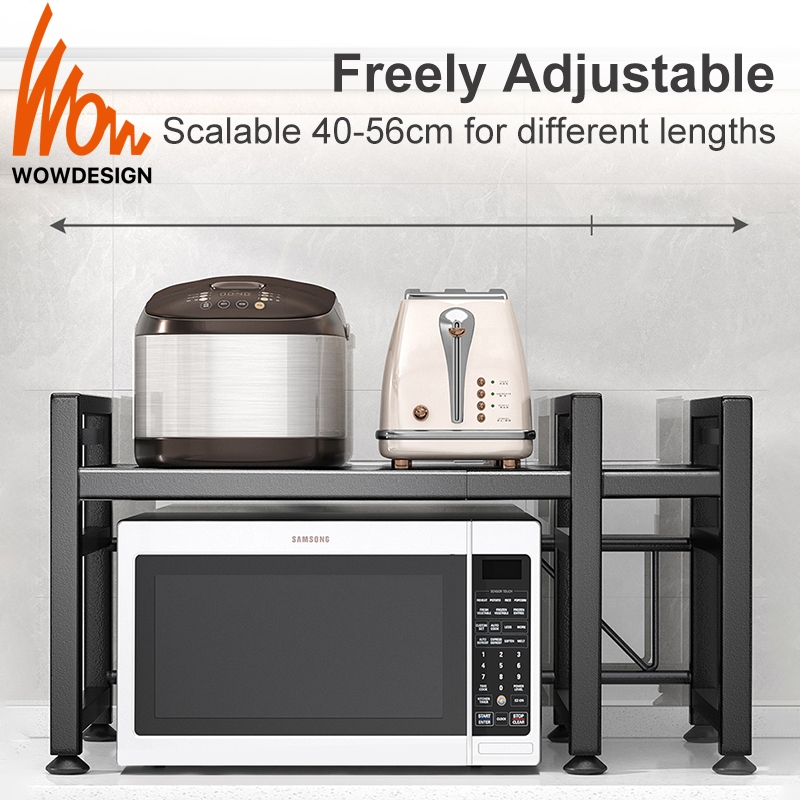 Microwave Rack Oven Rack Adjustable Kitchen Rack Rack Dapur Stainless ...