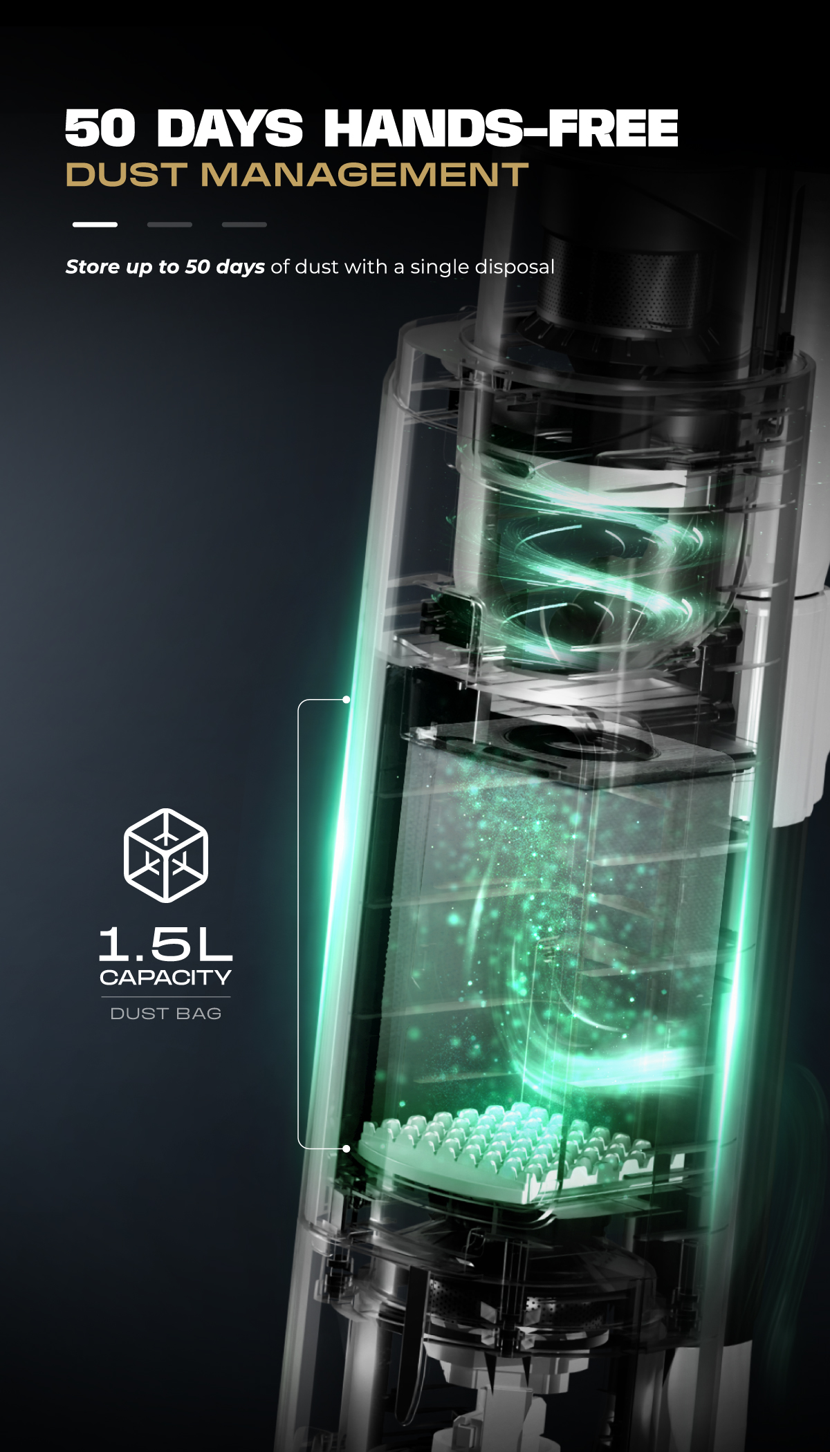 Russell Taylors Dust-Zero Self-Empty Cordless Vacuum Cleaner Vakum ...