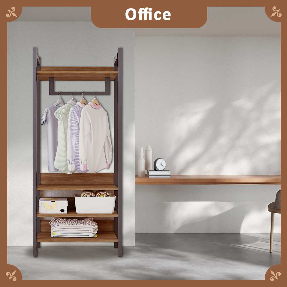 Innohut Rustic Metal Clothes Rack Storage Cupboard Clothe Rack Storage ...