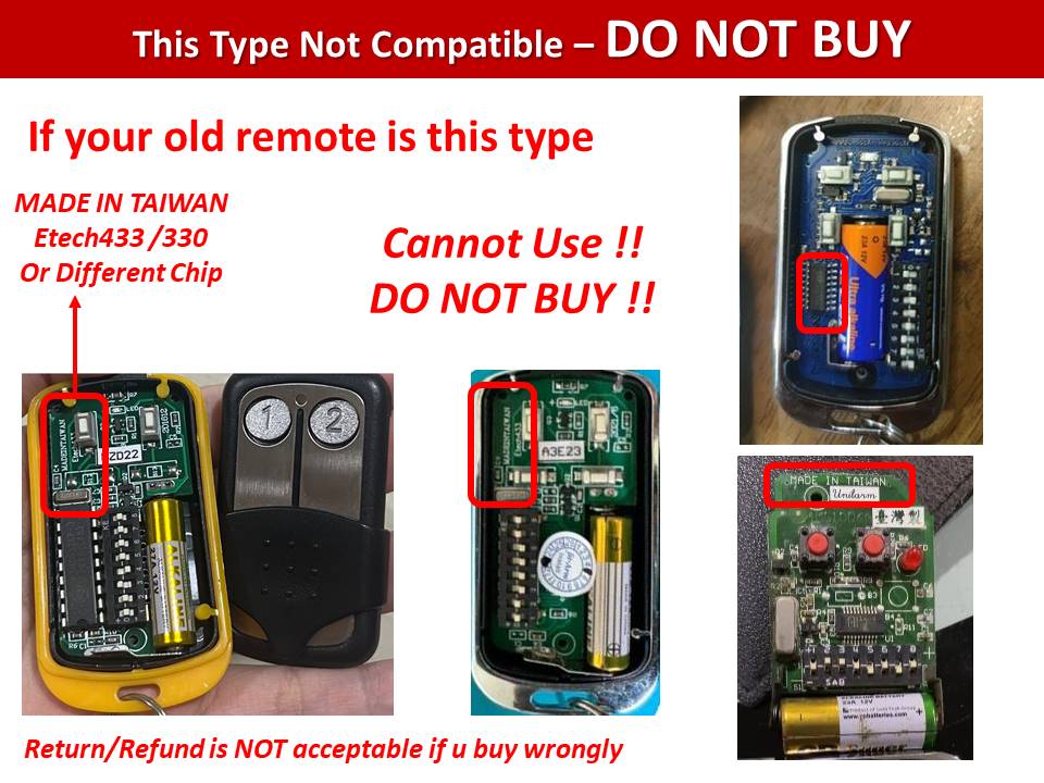 Wireless 2 Gang Push Button / 2 Gang Switch for Autogate Motor System ...