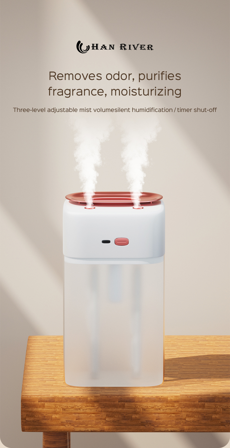 HAN RIVER Air Humidifier 1300ML Double Spray Diffuser Essential Oil ...