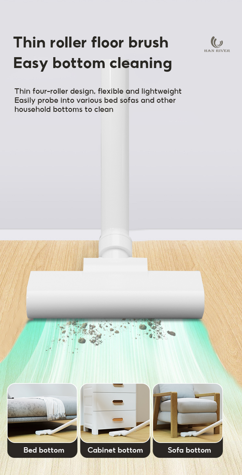 HAN RIVER Cordless Vacuum Cleaner 5 IN 1 25000Pa Strong Suction ...