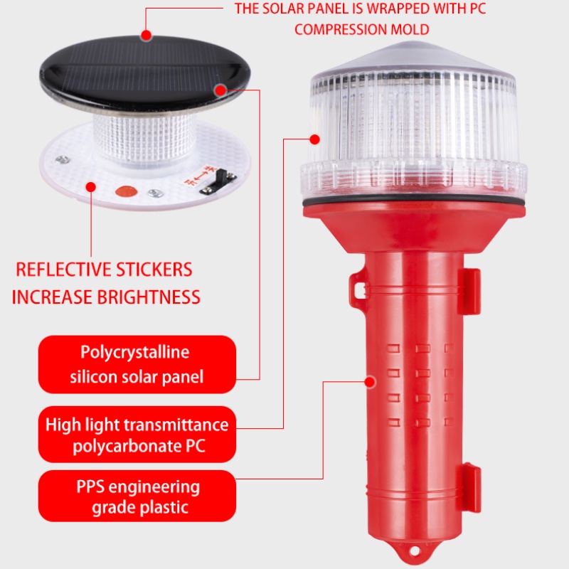 3H Lampu Penanda Jaring Kapal Laut Solar LED 2000M For Tarikan Ikan ...
