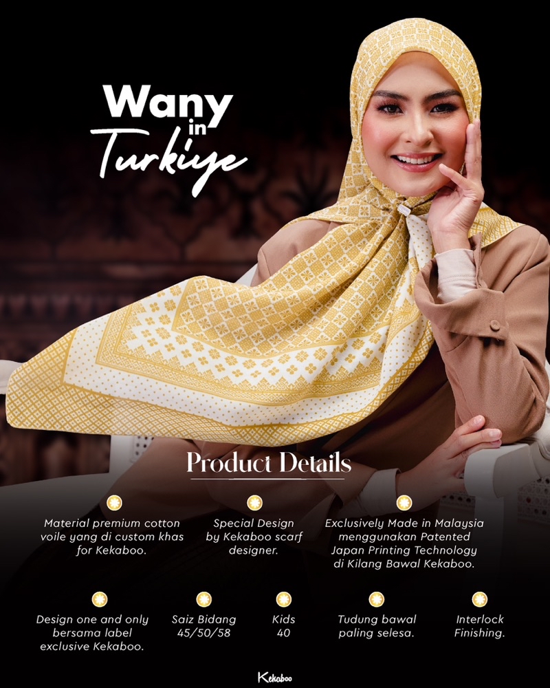 KEKABOO Premium Wany in Turkiye & Elegant Lady - Tudung Bawal Cotton ...