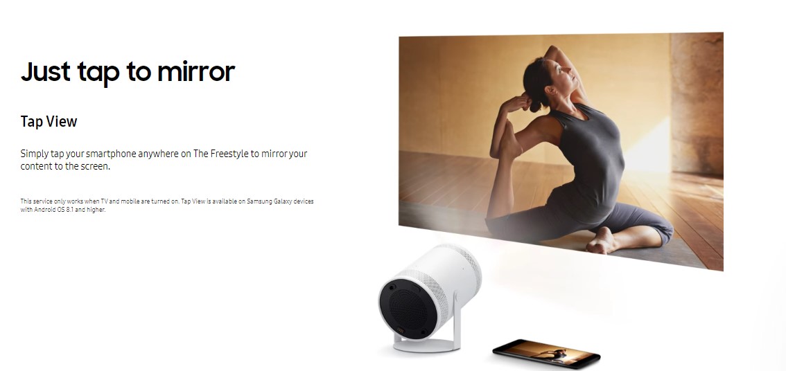 Samsung SP-LSP3BLAXXS Freestyle DLP Full HD LED Android Smart Wireless ...