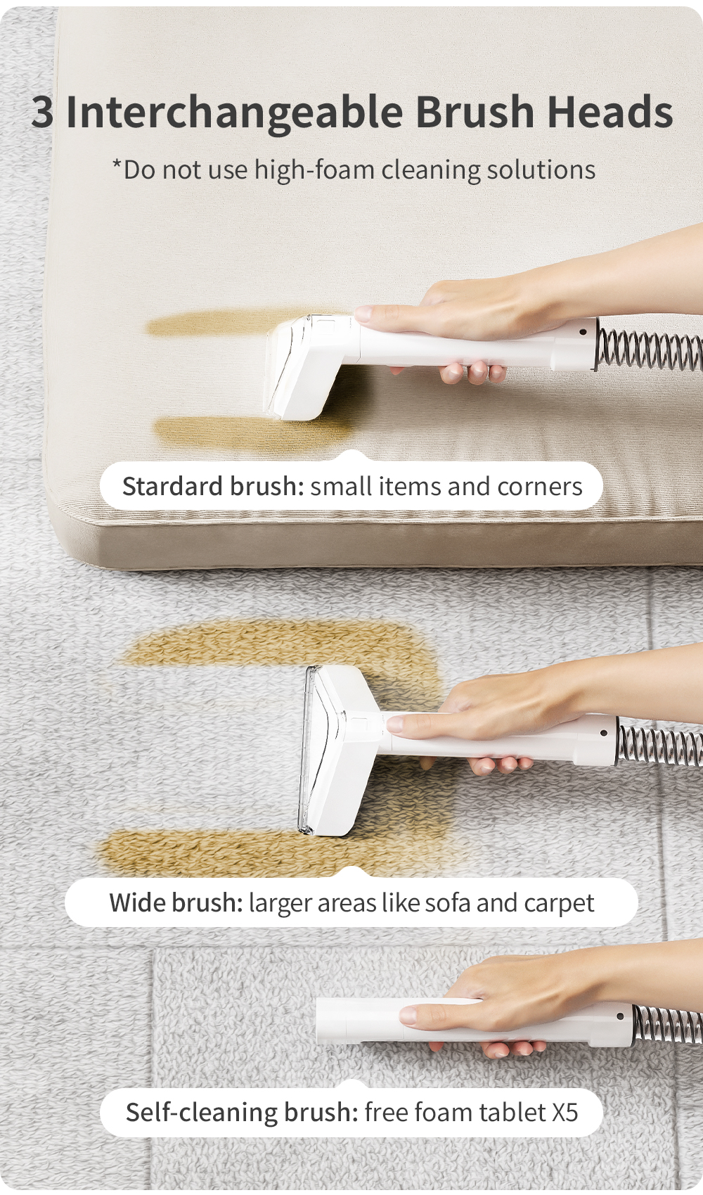 Simplus Spot & Fabric Cleaning Machine 16,000Pa Suction | 60℃ Hot Water ...