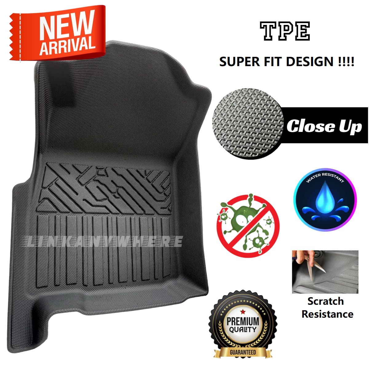 TPE Kereta Karpet / Carpet Hilux Revo Rogue Vigo Mitsubishi Triton Ford ...