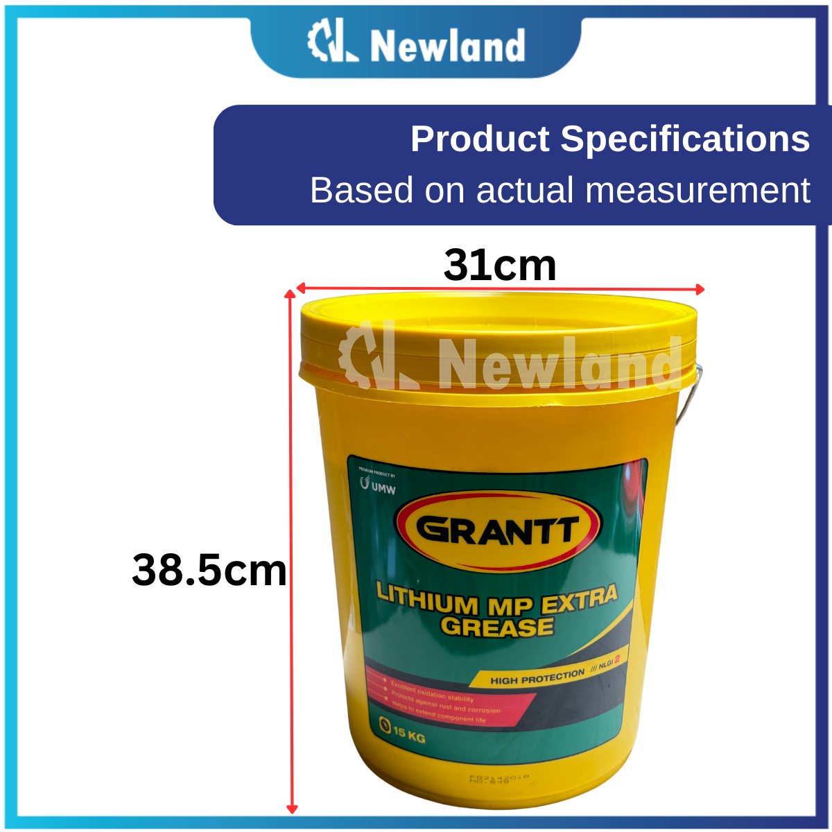 Grantt Lithium Grease / Lithium MP Extra Grease - 15kg (NLGI 2) Yellow Color | Shopee Malaysia
