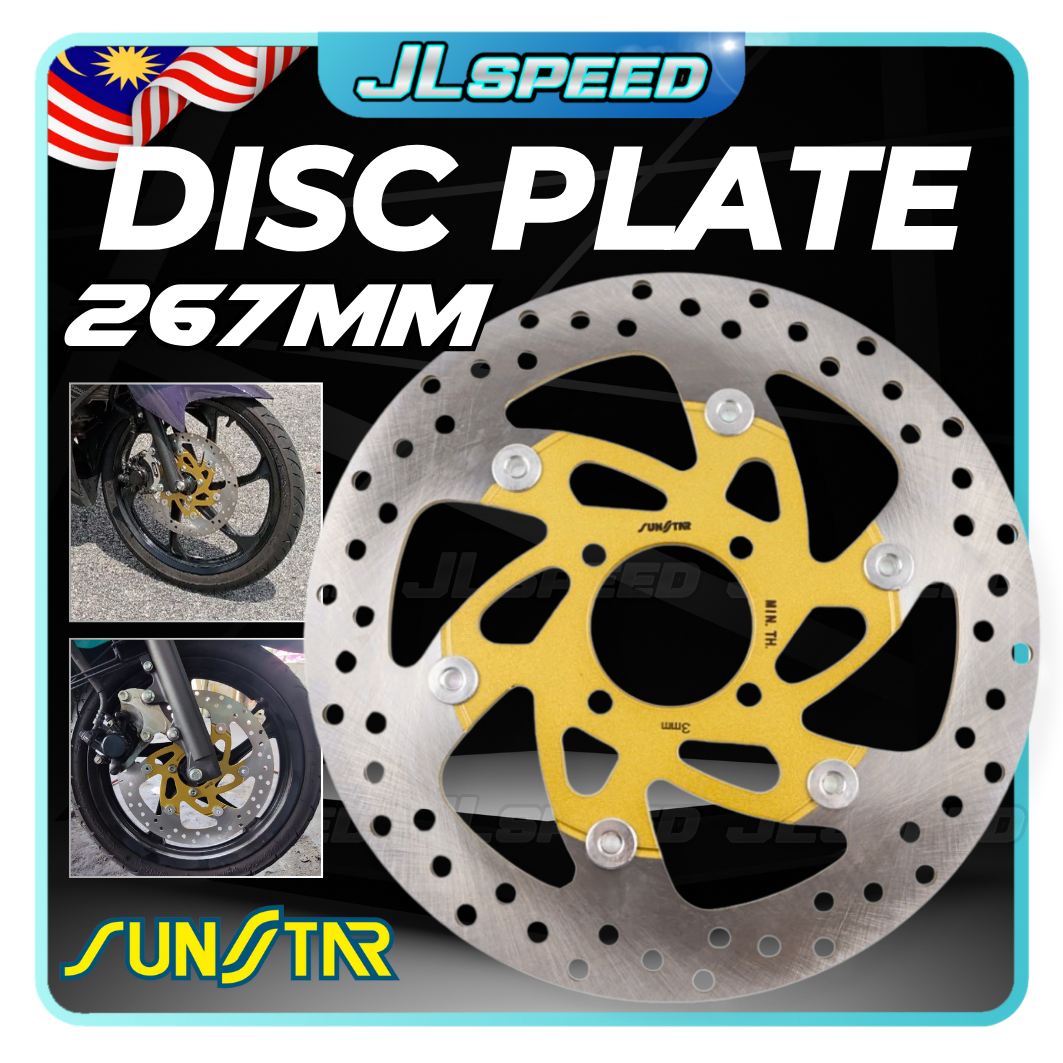 YAMAHA DISC PLATE BRAKE FRONT 267mm PIRING DISK DEPAN Y15 Y15ZR Y16 ...
