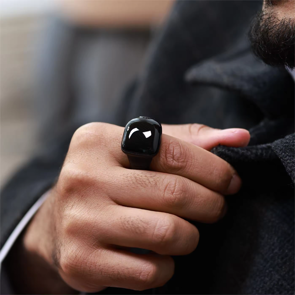 WESLAMIC Smart Tasbih Ring OLED Display Apps Bluetooth Rechargeable ...