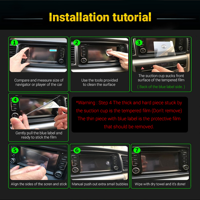Car GPS Navigation Tempered Glass Anti Glare Screen Protector For Car ...