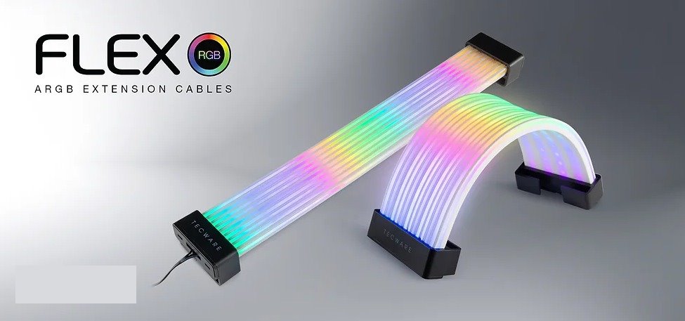 Tecware Flex ARGB Extension Cables RGB BLACK WHITE TWAC-FLEX-WHAR TWAC ...