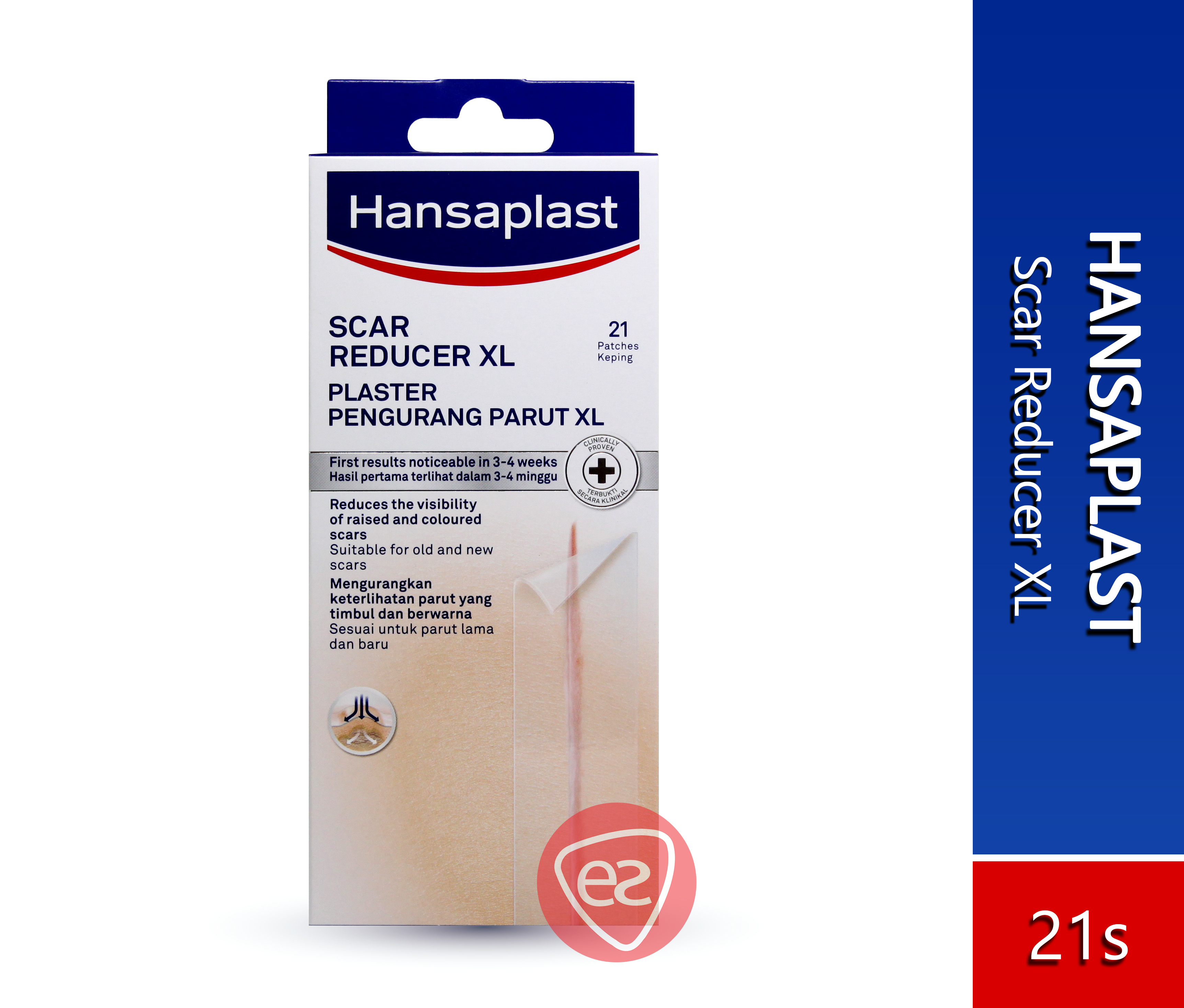 Hansaplast Scar Reducer Patch 21s (For Raised & Coloured Hypertrophic ...