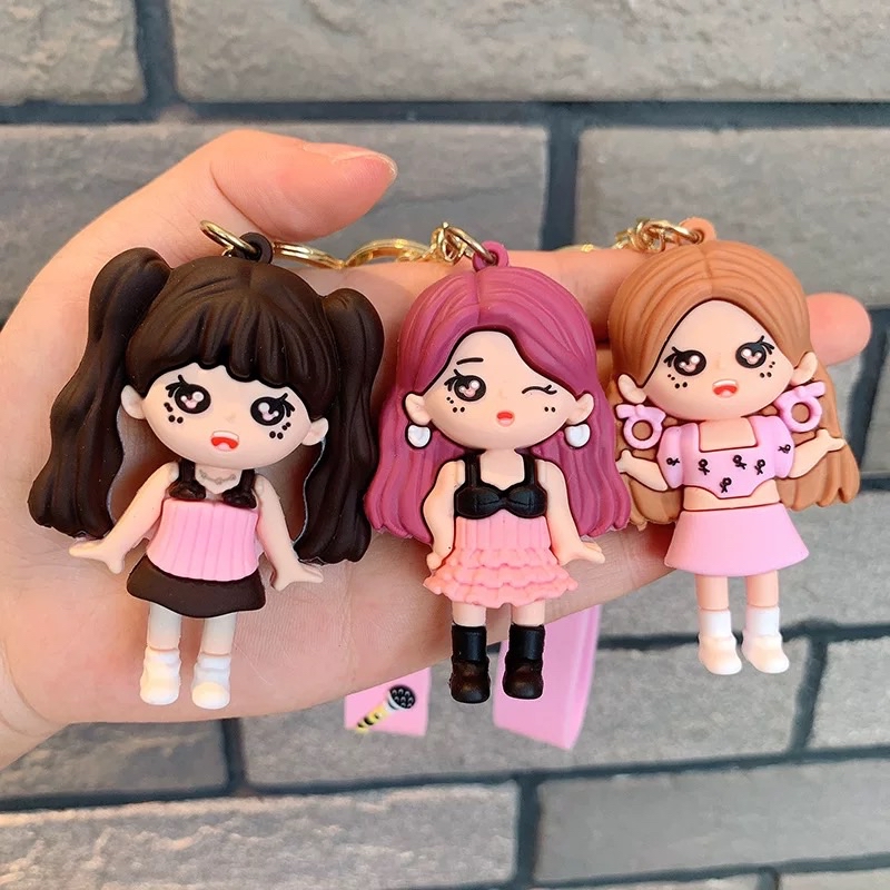 Blackpink Kpop Idol JISOO JENNIE ROSÉ LISA Keychain Bag Pendant Soft ...