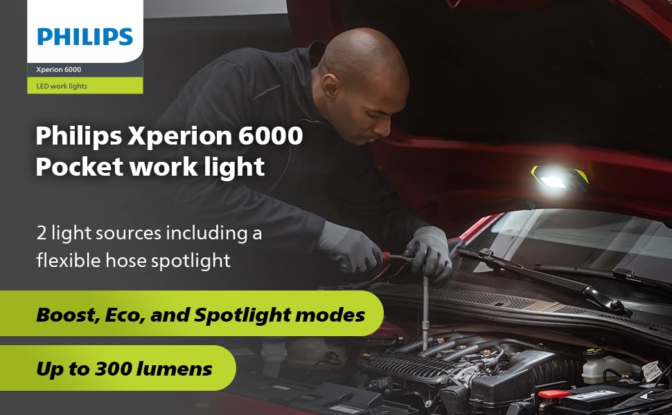 Philips Xperion 6000 Pocket LED Worklights - Rechargeable LED Hand Lamp ...