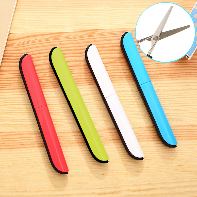 [Per Pcs] Deli Scissors 0600 Mini Pen Portable Folding Scissors ...