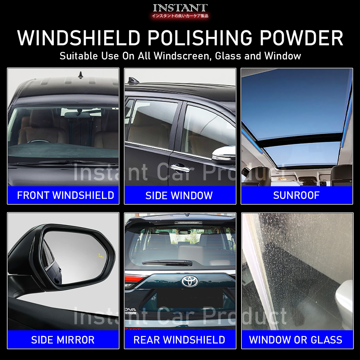Watermark removar powder /polish & cuci watermark/Windshield Polishing ...