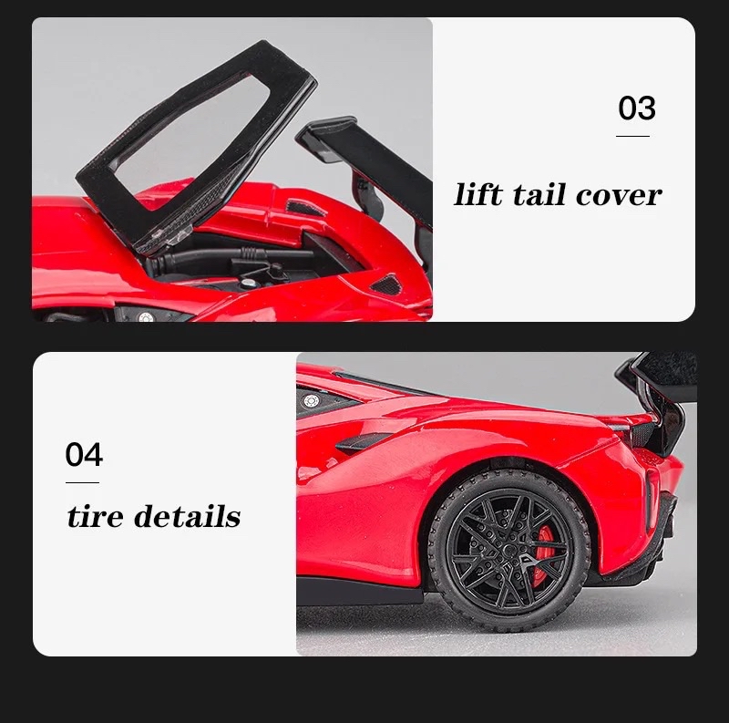 FEO 1/32 Ferra 488 Pista Diecast Car Model Alloy Car Diecast Model Toy ...