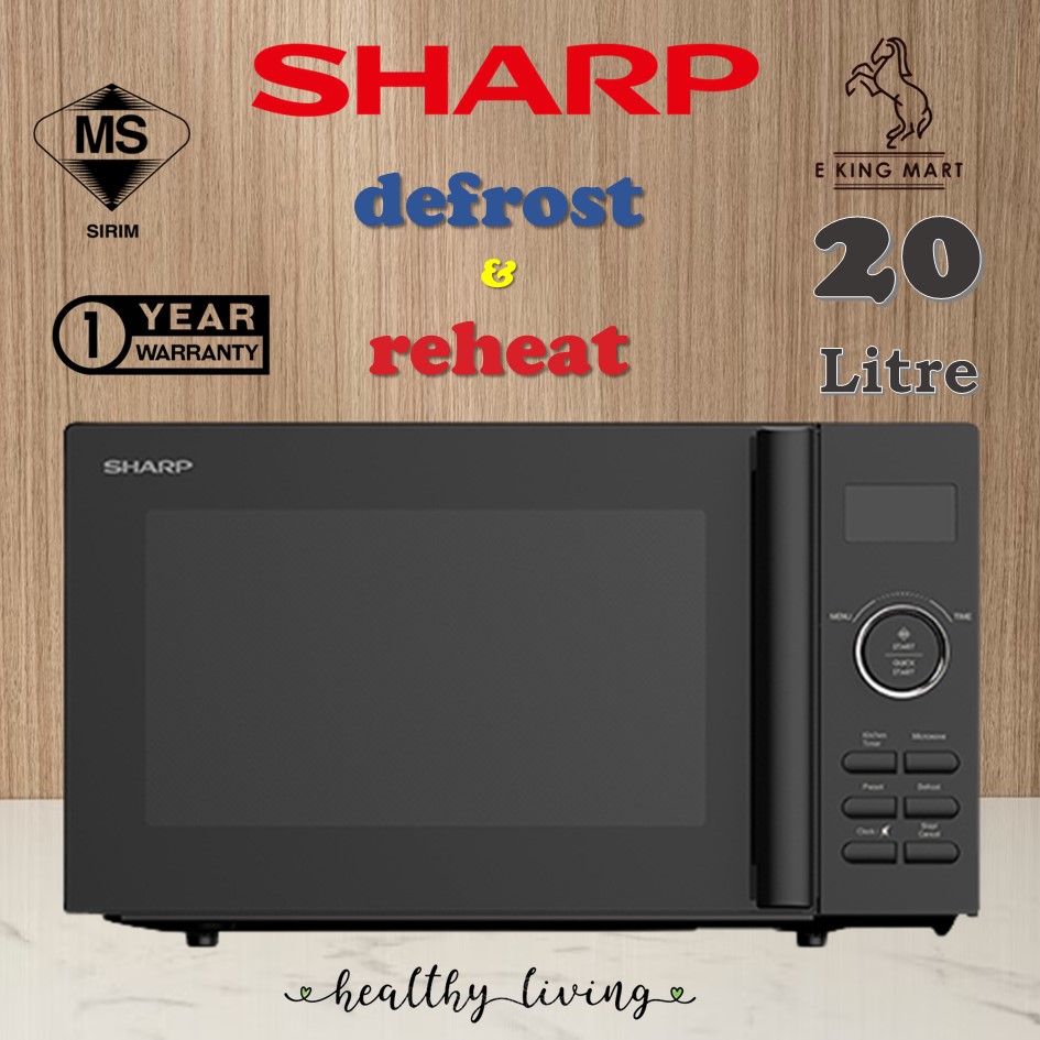 Sharp 20L Steam Reheat Defrost Cook R2021GK Digital Control Panel 9 ...