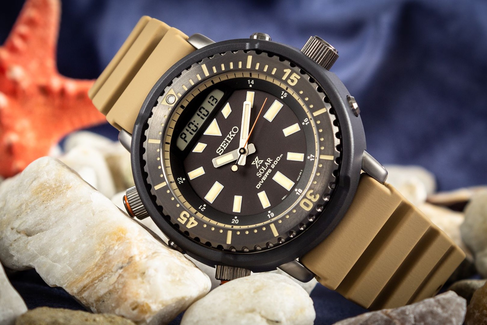 Seiko SNJ029P1 Prospex Arnie Urban Safari Solar Power Analog Digital ...