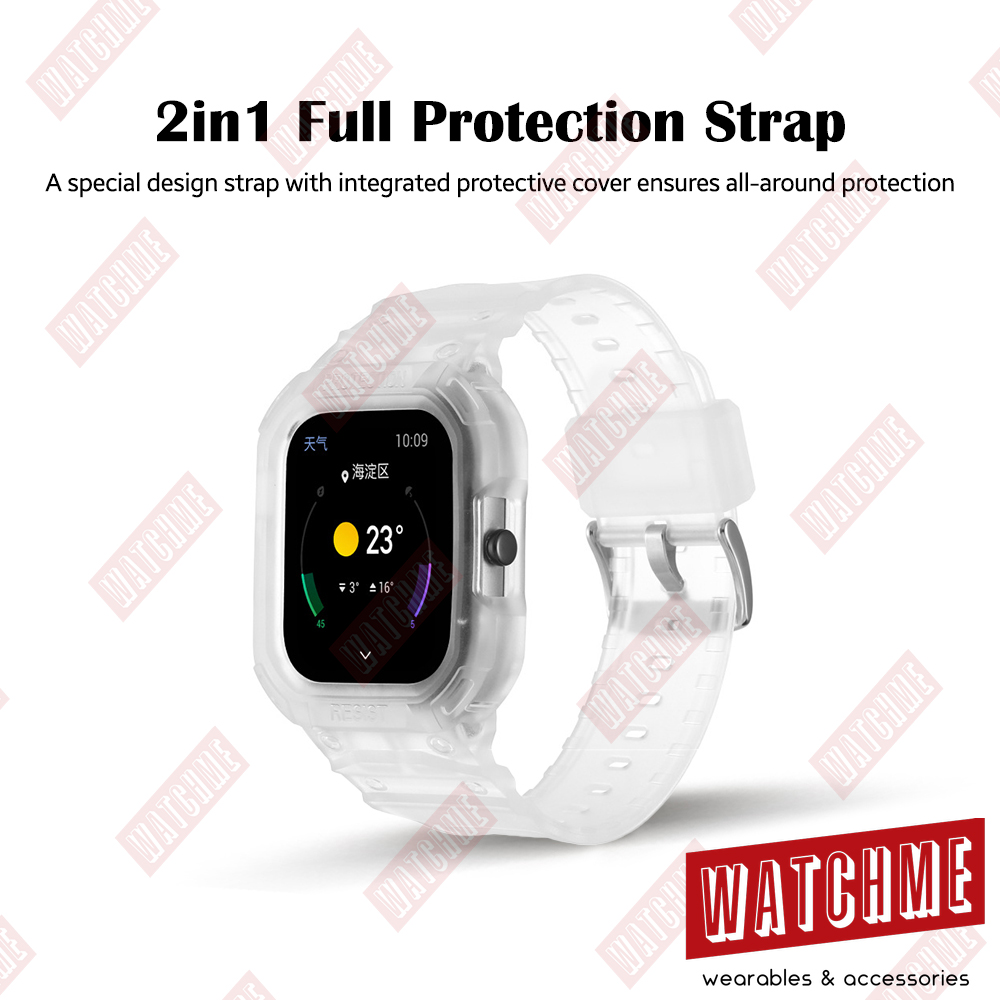 Aukey Smartwatch LS02 Armor Strap, Casio Style Design, 2in1 Full ...