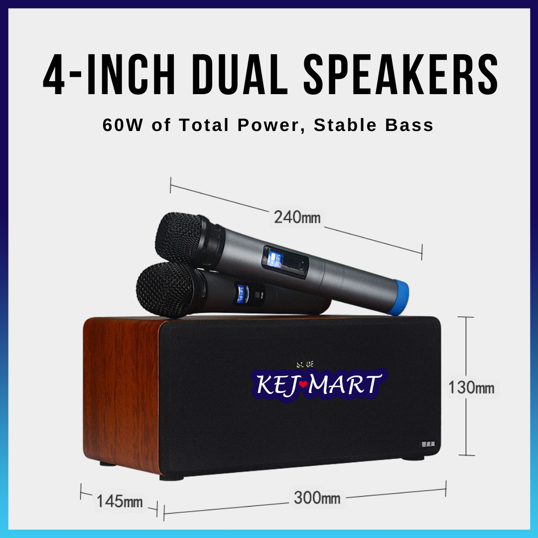 FAMILY KTV NS10 60W 80W Original Karaoke Speaker Home Karaoke Bluetooth Speaker Wireless Mic ...