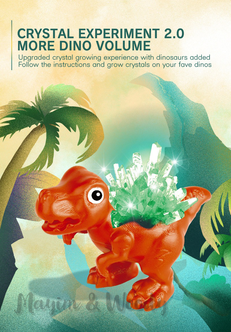 STEAM Education Toys Crystal Growing Dinosaur Toy Science Experiment ...