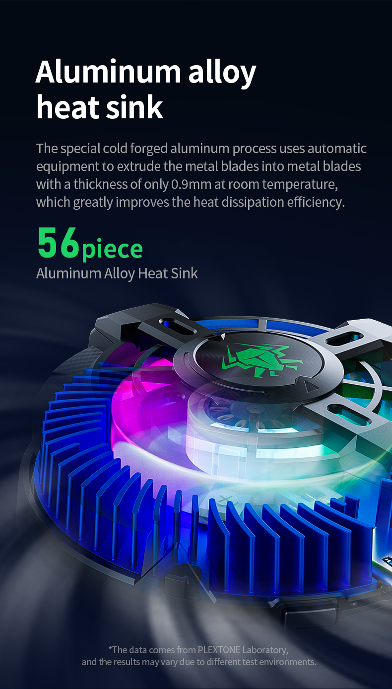 Plextone EX2 Pro Phone Cooler Mobile Gaming Fast Cooling Fan Magnetic ...
