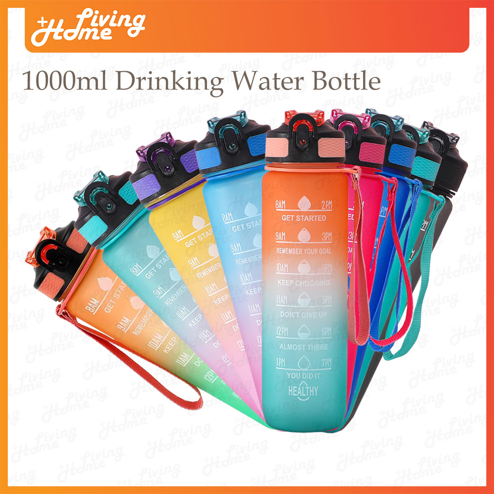 Leakproof Plastic Drinking Water Bottle With Wrist Strap & Drinking ...