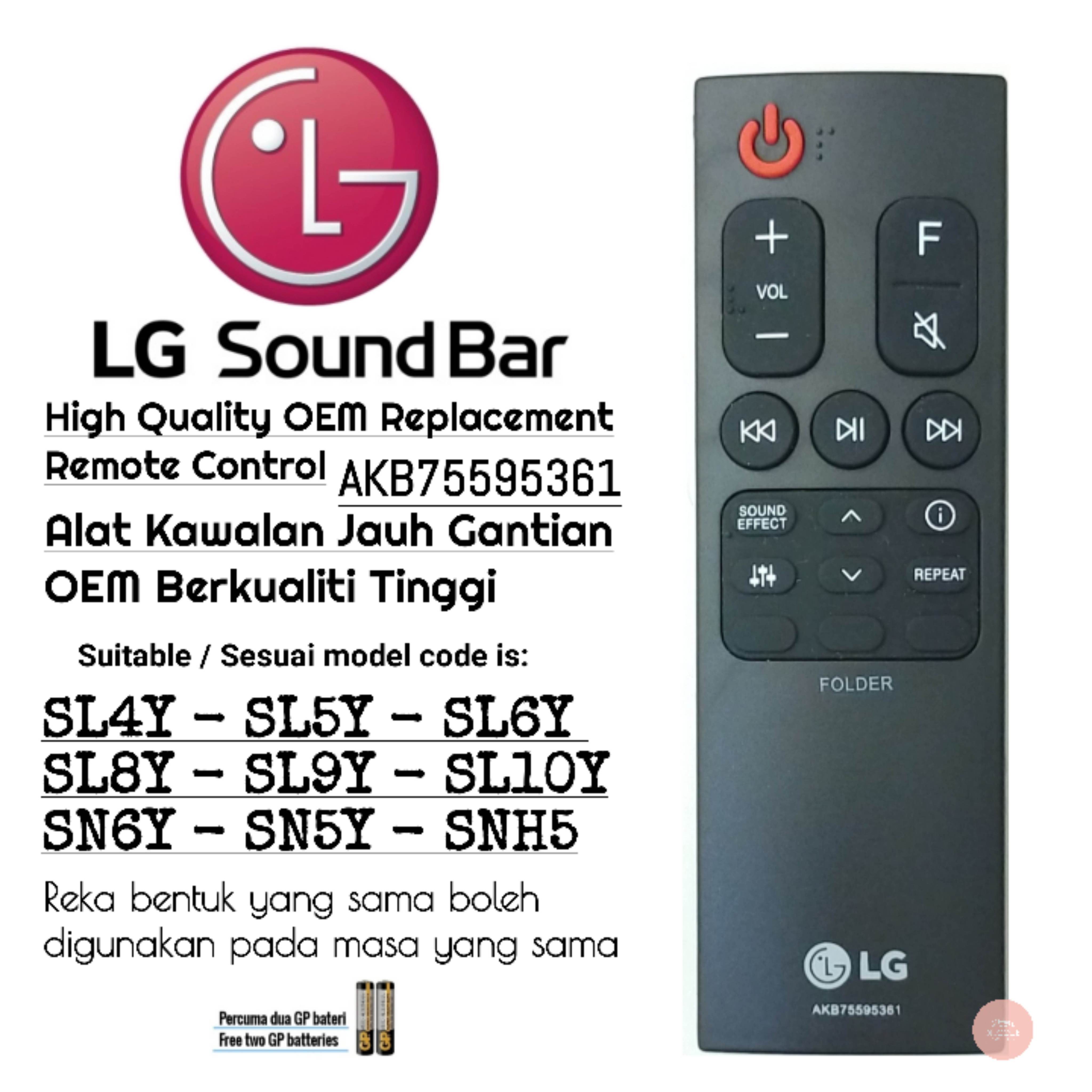 LG SoundBar Remote Control AKB75595361 ( Original or High Quality Replacement ) | Shopee Malaysia