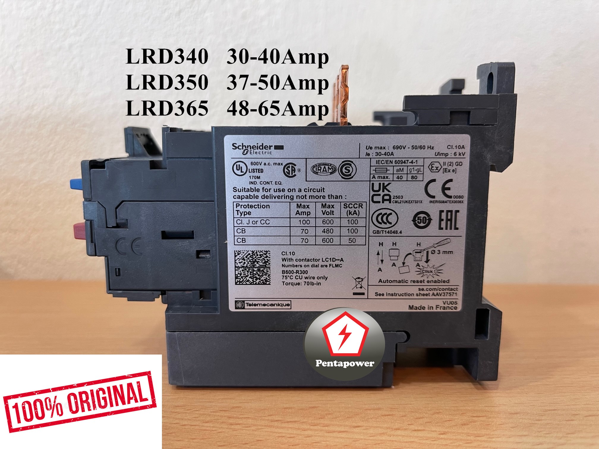 SCHNEIDER LRD340 LRD350 LRD365 THERMAL OVERLOAD RELAYS | Shopee Malaysia