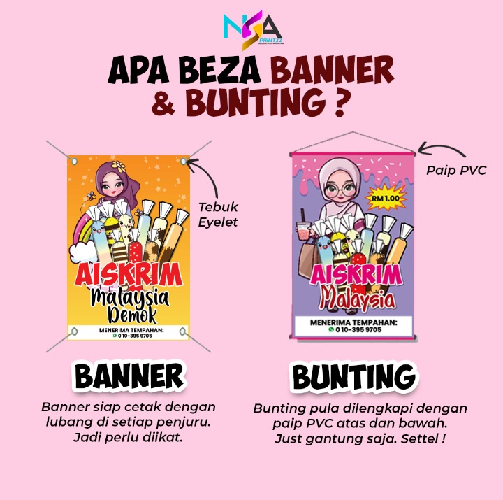 Banner Ais Krim Malaysia Bunting Aiskrim Banting Eskrim Simpul Poster ...
