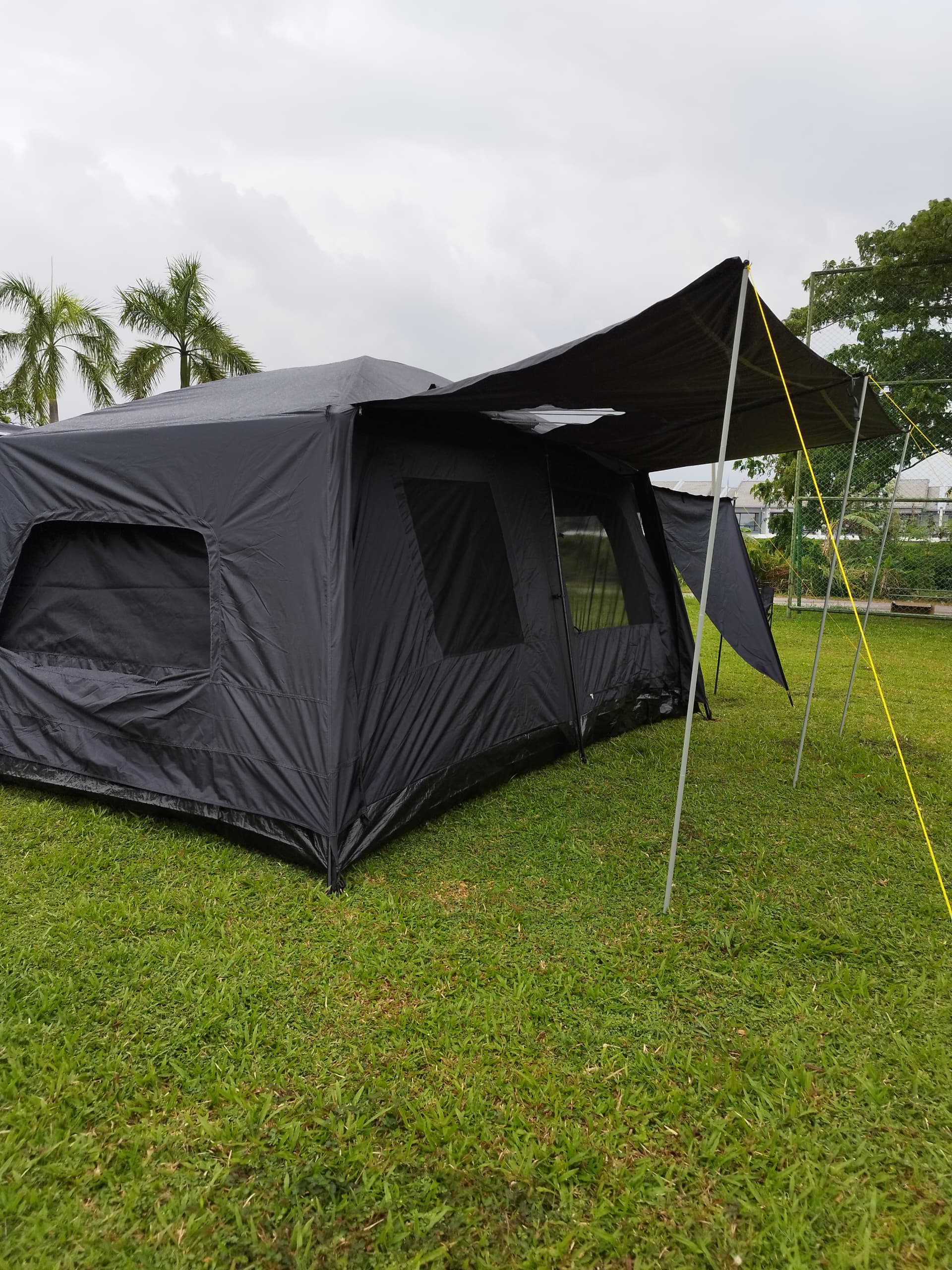 VELOCITY Black Camel 12 Person Large Camping Tent Waterproof Family ...
