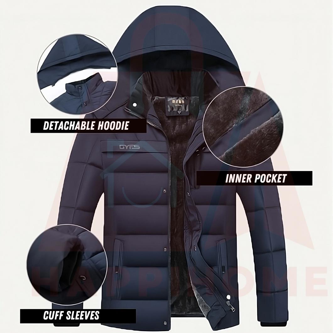 Men Winter Down Jacket Windproof Coat Cold Jacket Men Baju Sejuk Tebal ...