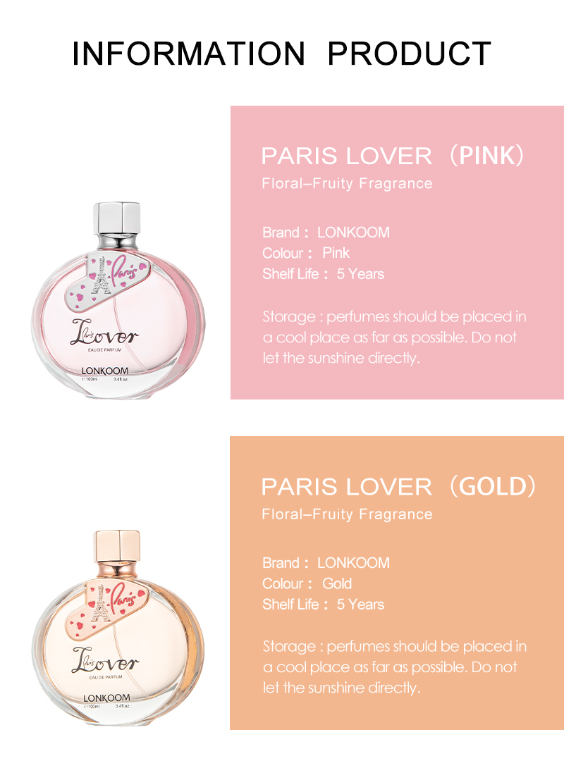 LONKOOM Minyak Wangi Paris Lover EDP Female Perfume Valentines Gift ...