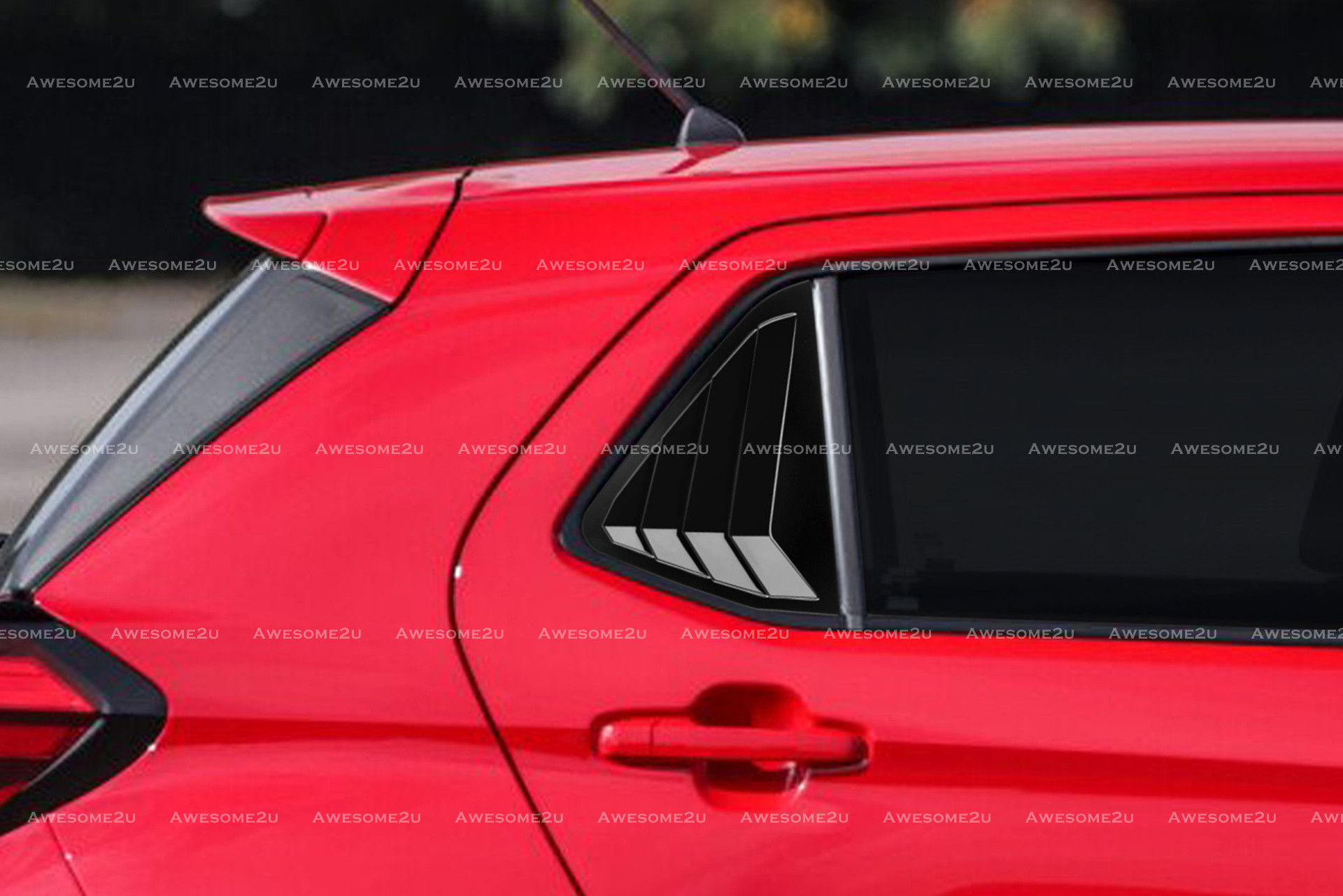 Awesome2u Perodua New Axia 2023 Rear Window Triangle Louver Cover Four ...