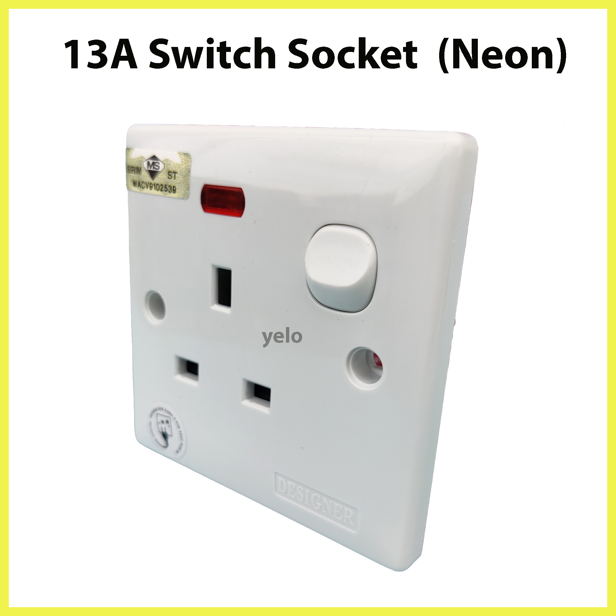 13A 3 Pin Switch Socket 13A Switches Wall Switch Wall Socket Soket ...