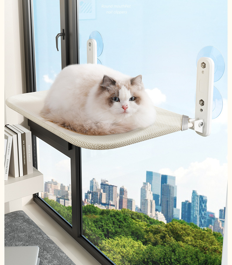 Cat Window Wammock Cordless Cat Bed Sleeping Cat Hammock Strong Suction ...