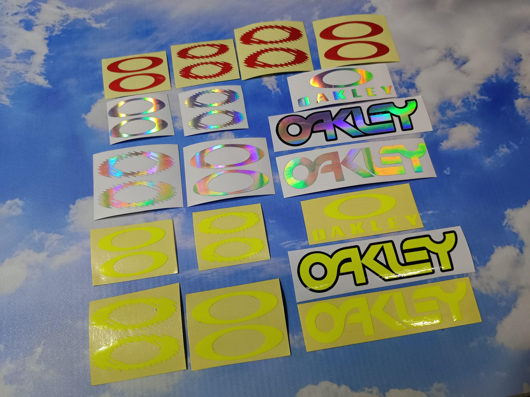 Sticker Cutting O.akley Fluorescent Overlap Cutting Sticker O.akley ...