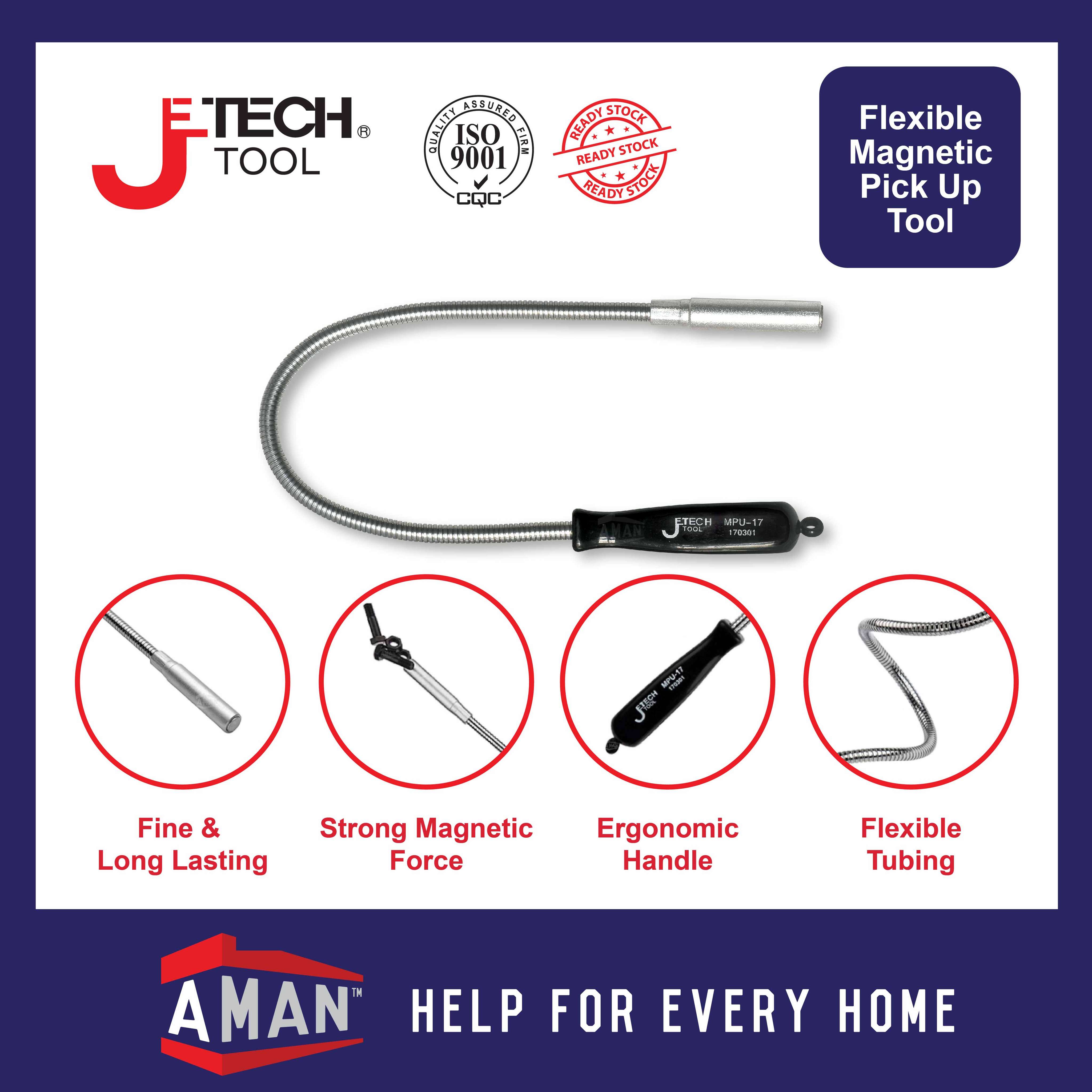JETECH Flexible Magnetic Pick Up Tool Telescopic Bendable Picker Stick ...
