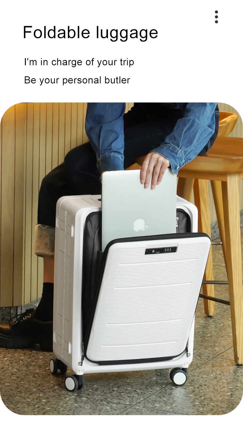 Japanese Foldable Luggage Front Open Lightweight TSA Lock Cabin Hard ...