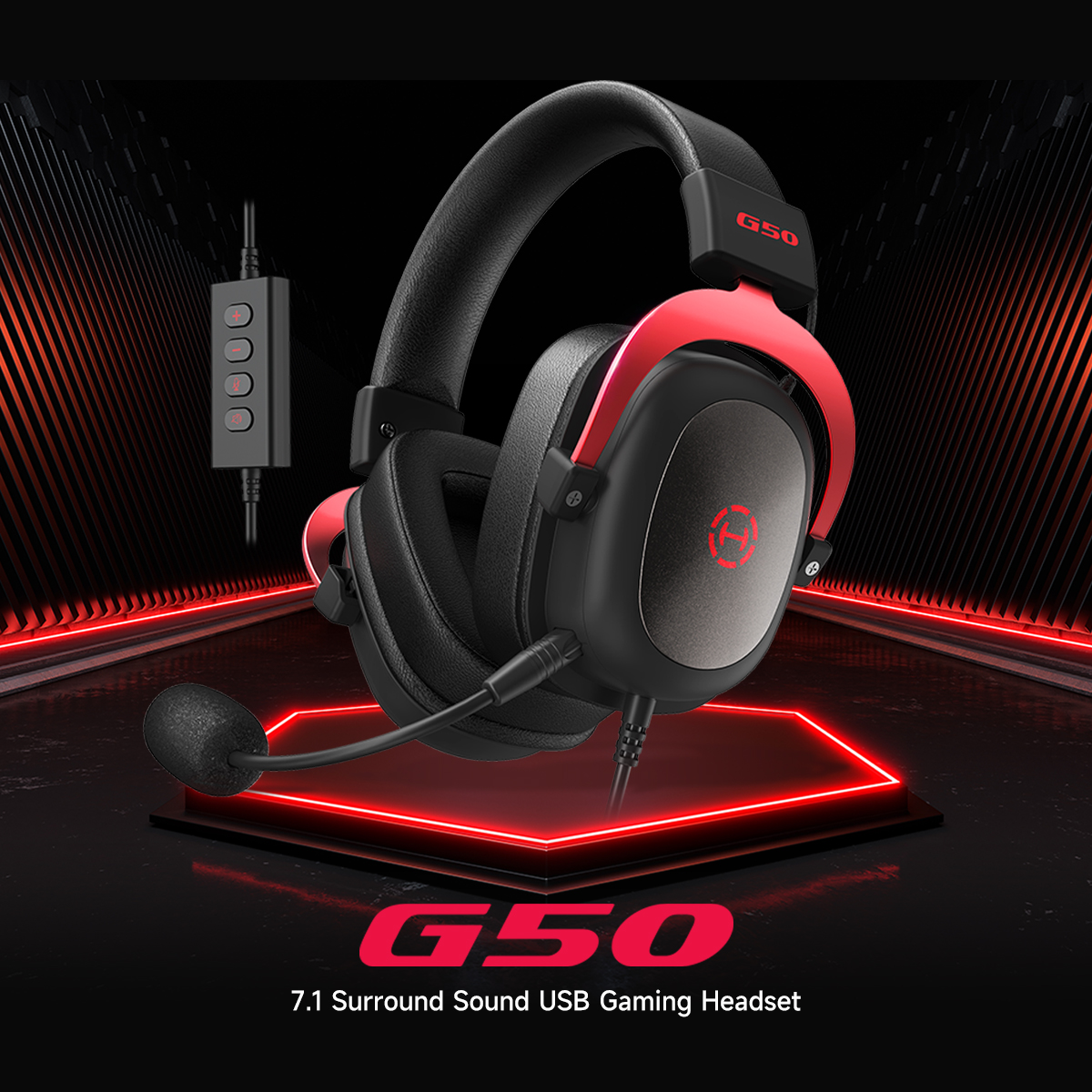 Edifier Hecate G50 7.1 Surround Sound Gaming Headphone - Multi-Function Controller ...